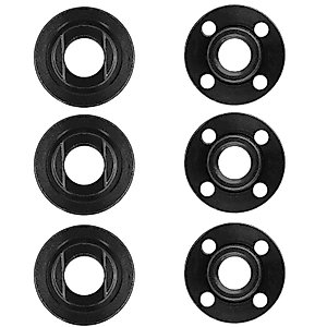 Bokwin 3 Set Angle Grinder Flange Nut 5/8 Inch Inner Outer Flange Lock Nut Compatible with Black & Decker Dewalt Ryobi Milwaukee Makita 224399-1 193465-4 224568-4 Parts