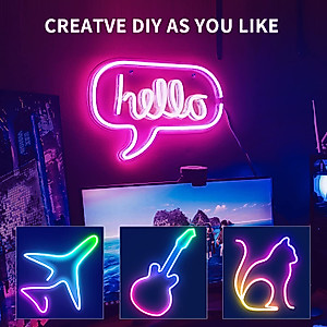 segrass 32.8ft LED neon Lights with Remote APP Control IP65 Waterproof Flexible Neon Strip Lights 24V RGB Rope Lights for Bedroom Room Outdoors Décor