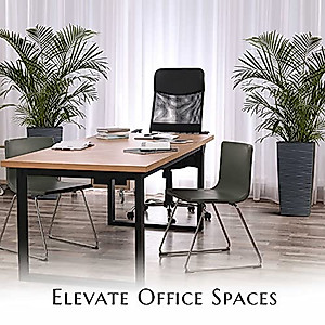 Janska by Mueller M-Resin Heavy Duty Tall Planter, Indoor/Outdoor Grande Plant, Tree, Flower Pot, 2-Piece Set, 24”, Modern Design, Built-in Drainage, Dark Gray