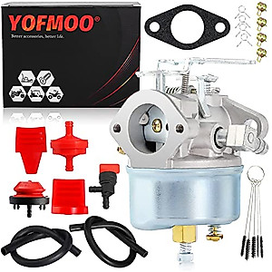 YOFMOO Adjustable Carburetor Gasket Fuel Line Tecumseh 632107 632107A 632378 632536 640084 640105 640299 3.5HP 4HP 5HP HSK40 HSK50 HS50 HSSK40 HSSK50 HSSK55 LH195SA LH195SP OHSK110 OHSK120 OHSK125