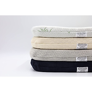 ORGANIC TEXTILES 3" Organic Latex Seat Cushion with Non-Removable Organic Cotton Cover, 18"x16", Natural, Medium Firm, GOTS & GOLS Certified, Cushion for Tailbone Pain, Desk Chair Car Seat Cushion