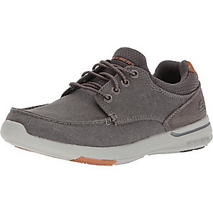 Skechers Men's Relaxed Fit-Elent-Mosen Boat Shoe,charcoal,11.5 M US