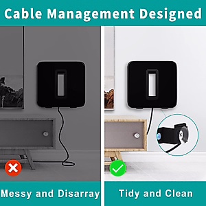 Yibracki Wall Mount for Sonos Sub Gen 3 Gen 2 Mount, Heavy Duty Wall Mount for Sonos Sub Mounts, Mounting Brackets for Sonos Wireless Sub with Hardware Kit, Black