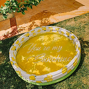 Float Joy Kiddie Pool Inflatable Water Sprinkler for Kids Swimming Pool Toddler Dog Splash Pad Outdoor Play 60"x15" Large 3 in 1 Pool for Summer Backyard Garden Water Activities Suntan