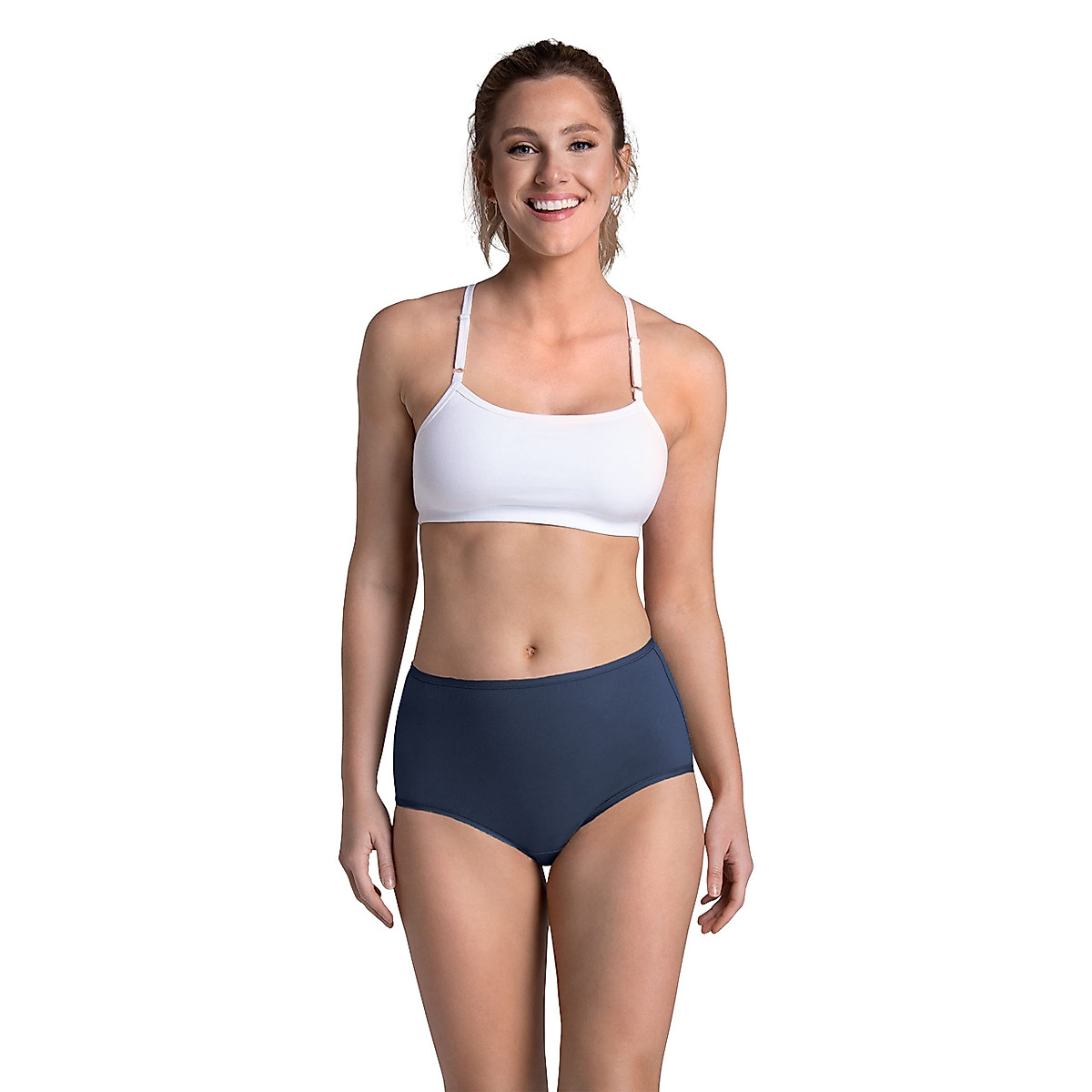 Fruit of the Loom Women's 360 Underwear, High Performance Stretch for Effortless Comfort, Available in Plus Size, Cotton Blend-Brief-6 Pack-Colors May Vary, 6