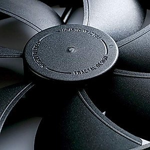 Fractal Design Dynamic X2 GP-14 Computer Fan - Silent Fan - High Airflow – 140x140x25 mm – 1000RPM – FDB-Bearings – Trip Wire - Aerodynamically Shaped Struts – 12v - Black Edition (Single)