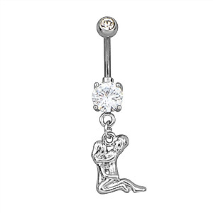 blue palm jewelry 5 - Kama Sutra Sex Position Nasty Surgical Steel Belly Button Dangle Ring 14 Gauge 3/8 Inch Barbell B625