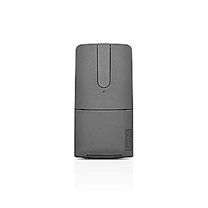 Lenovo Yoga Mouse with Laser Presenter, 2.4GHz Wireless Nano Receiver & Bluetooth 5.0, Award-Winning Ergonomic V-Shape, Adjustable 1600 DPI, Optical Mouse, GY50U59626, Iron Grey, gray