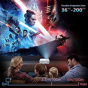 Mini WiFi Projector Full HD 1080P Projector Compatible with PC Firestick TV Box USB Drive Chromecast