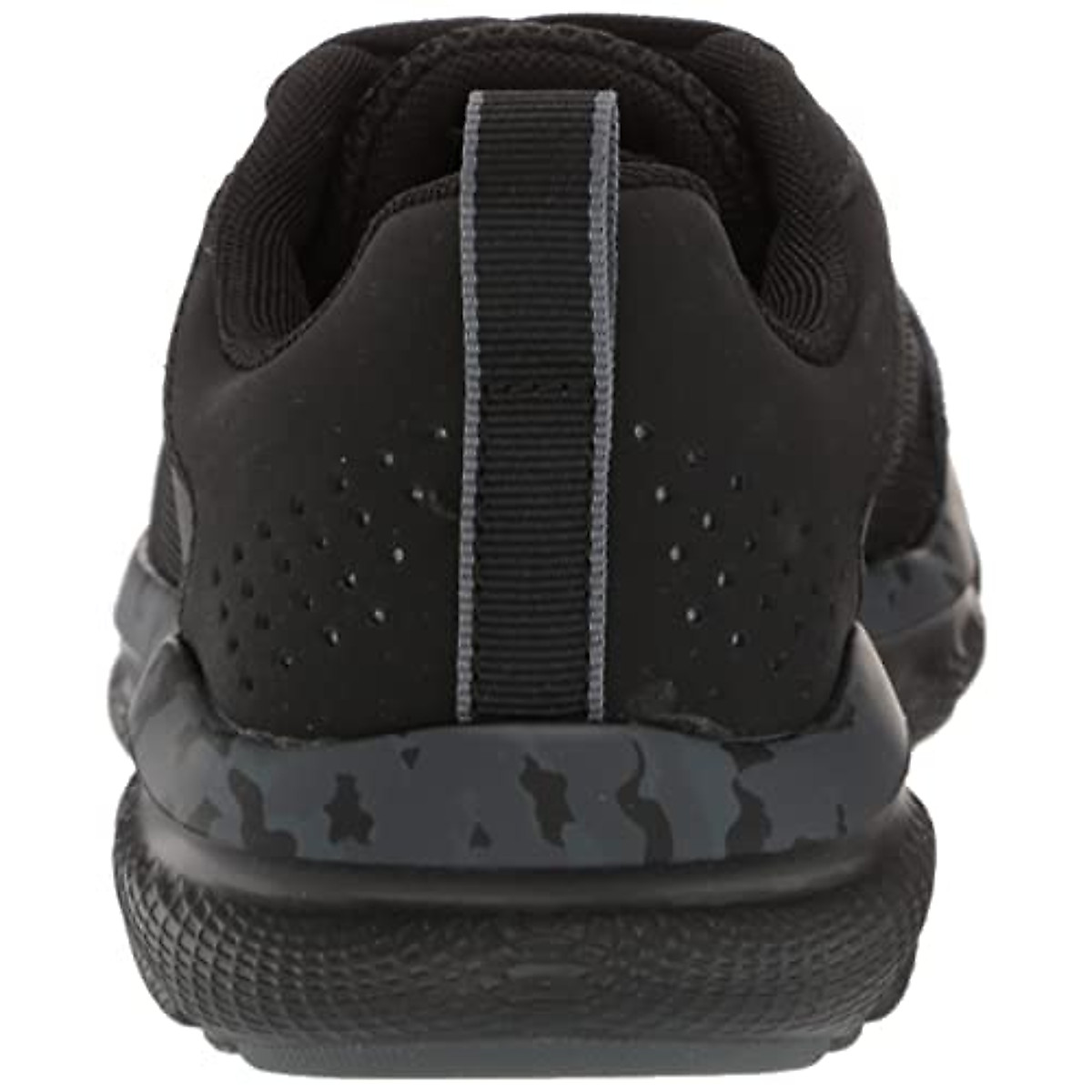 Under Armour Men's Charged Assert 9 Camo Sneaker, Black (001)/Black, 9.5