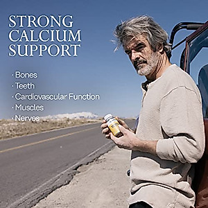 Solaray Calcium Citrate w/ Vitamin D3 1000mg, Healthy Bones & Teeth, Heart, Muscle & Nerve Support, 60 Serv, 240 VegCaps