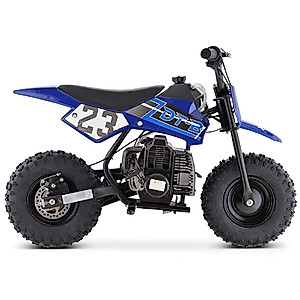 GBmoto Blue 50cc Kids Dirt Bike, Kids Pit Bike, 2-Stroke Gas Dirt Bike