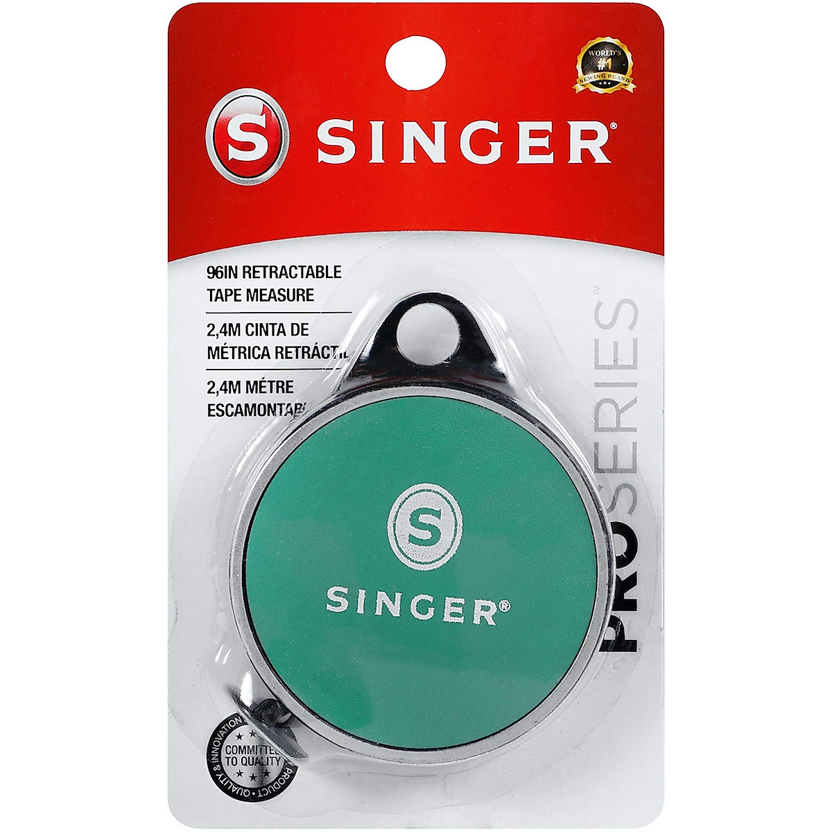 SINGER 50003 ProSeries Retractable Tape Measure, 96-Inch , Teal