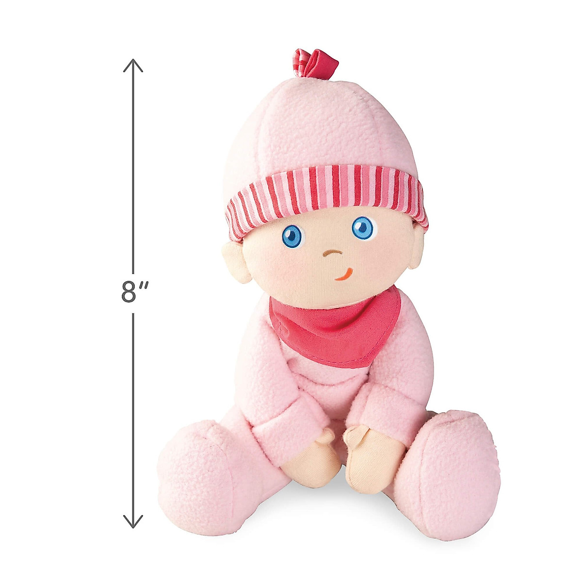 HABA Doll Snug Up Luisa 8" My First Baby Doll, Machine Washable & Safe for Birth & Up, Newborn Toys