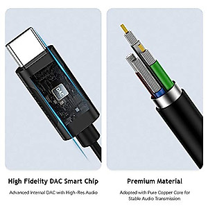 COOYA USB C Headphones for Samsung S23 S22 Ultra S20+ S21 FE A53 Type C Wired Earbuds with Mic Volume Control DAC Stereo in-Ear Earphones for iPad 10 Pro Air 4 5th Galaxy A54 Flip Pixel 7 6 OnePlus 11