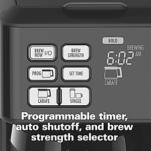 Hamilton Beach FlexBrew Trio 2-Way Coffee Maker, Compatible with K-Cup Pods or Grounds, Single Serve & Full 12c Pot, Permanent Gold-Tone Filter, Black & Silver