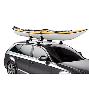 Thule DockGlide - Carries kayaks up to 36" wide - Fits all hull shapes - Kayak roof rack - One-person easy loading - 75lb weight capacity