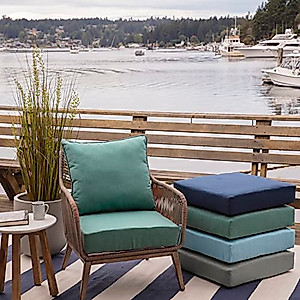 Arden Selections Oceantex Outdoor Deep Seating Cushion Set 24 x 24, Seafoam Green