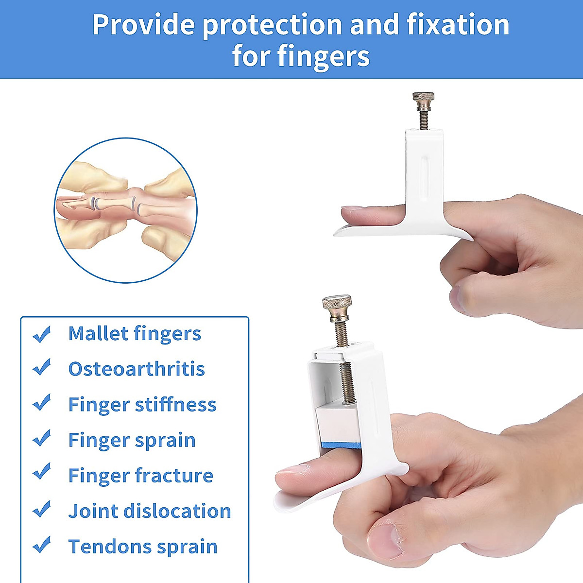 Finger Straightener Splint,Finger Straightener Splint Brace Corrector Support, Hand Finger Arthritis Injury Pain Relief Holder Fingers Extended Finger Fixed Rehabilitation Assist Tool