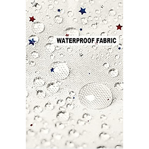 Outdoor Pillows 18x18 Waterproof Outdoor Pillow Covers, Memorial Independence Day Polyester Throw Pillow Covers Garden Cushion Decorative Case for Patio Couch Decoration Set of 2, Patriotic Star