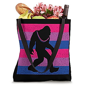Bigfoot LGBTQ Pride Month USA Flag - Sasquatch Bisexual Tote Bag