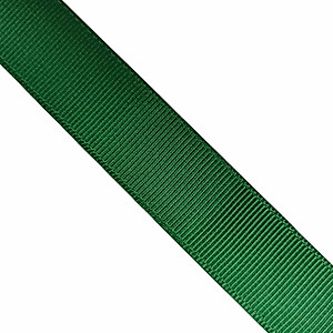 Abbaoww 1/2 Inch 50 Yards Solid Forest Green Grosgrain Ribbon Striped Ribbon for Wedding Decor Gift Wrapping DIY Projects