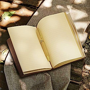 Engraved Leather Notebook To My Wife Gifts- Hand-Crafted Genuine Leather Journal for Travel Diary Journal Sketch Book - Perfect Anniversary Christmas For Wife Gifts (To My Wife)