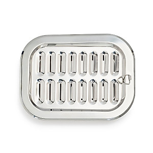 Sur La Table 12" x 9" Stainless Steel Broiler Pan includes Broiler Rack and Pan, Silver