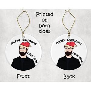 MT Gifts Roy Ornament - Christmas Ornament - Ted Lasso Ornaments - Christmas Tree Decor Ted Lasso Inspired Ornaments Printed on Both Sides, White