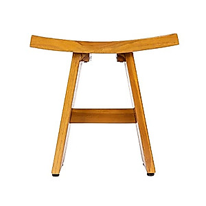 Teak Waterproof Bench - Indoor Outdoor Wood Bench, Shower Bench for Elderly, Indoor and Outdoor, Patio, Garden, Spa