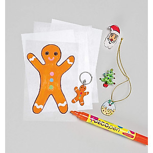 Baker Ross-AF105 Super Shrink Sheets, Perfect for Children to Decorate and Create Art Projects, Ideal for Home, Craft Groups, Party Crafting and More (Pack of 10)-Transparent