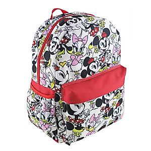 Minnie Mouse and Friends 16 inch All Over Print Deluxe Backpack With Laptop Compartment