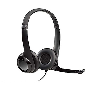 Logitech H390 USB Headset with Noise-Cancelling Mic Black , 16 Count