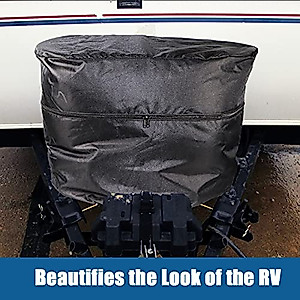 Double 30lb RV Propane Tank Cover, Camper Propane Tank Cover for Travel Trailer