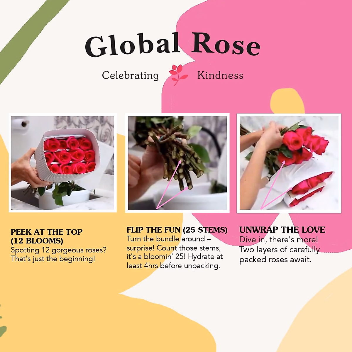 50 Assorted Roses- Two Beautiful Colors- Fresh Cut Flowers (OM)