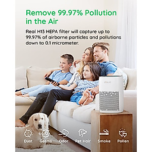 MILIN Air Purifier Filter, True H13 HEPA Filter, 825ft² Coverage