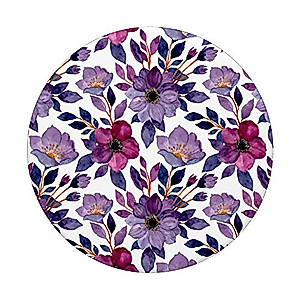 Beautiful Purple Flower Watercolor For Women PopSockets Grip and Stand for Phones and Tablets