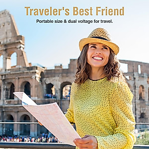 FURIDEN Lite Travel Curling Iron, Dual Voltage Curling Iron 1 inch, Lightweight and Dual Voltage(100-240V), Allows You to Use it Anywhere in The World, Straightening or Curling