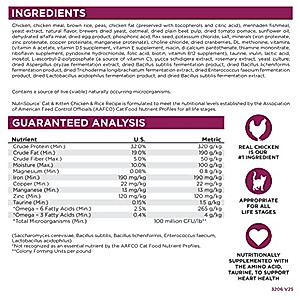 NutriSource Cat & Kitten Food, Made with Chicken and Rice, with Wholesome Grains, 6.6LB, Dry Cat Food