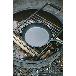 Barebones 12-Inch Cast Iron Skillet - Non Stick Frying Pans - Camping Skillet