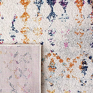 SAFAVIEH Tulum Collection 8' x 10' Ivory/Gold TUL240F Moroccan Boho Distressed Non-Shedding Living Room Bedroom Dining Home Office Area Rug