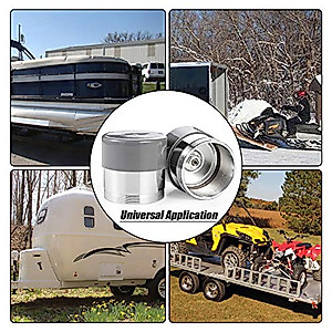 CZC AUTO 1.98 Inch Bearing Protectors with Protective Bras for Trailer Boat, Chromed, Pair
