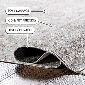 nuLOOM Elyse Vintage Floral Fringe Runner Rug, 2' 8" x 8', Ivory