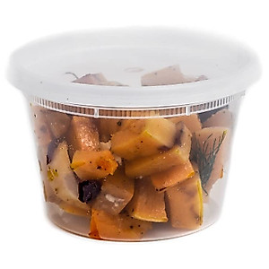 Heavy Duty Food Storage Containers with Lids - Leakproof Deli Containers with Lids - Soup, Slime, Meal Prep Containers, Take Out, Stackable, Microwavable, Dishwasher Safe, Freezer Safe, BPA Free (32, Round, 24, 745808023874)