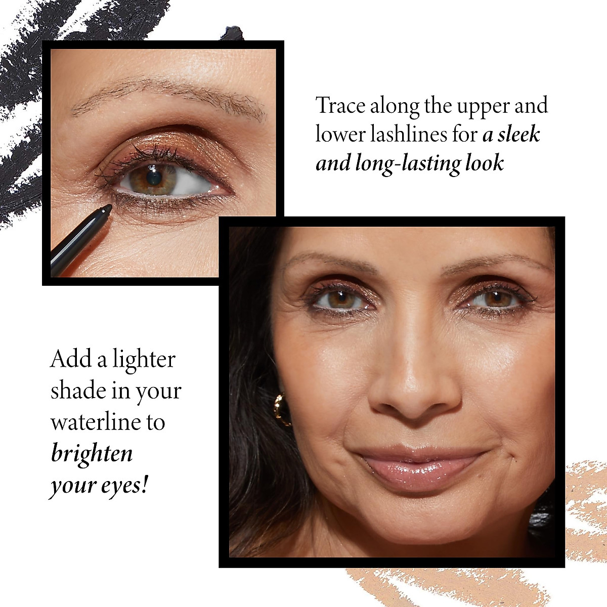 LAURA GELLER NEW YORK INKcredible Gel Eyeliner - After Midnight - Waterproof Smudge-proof Eyeliner Pencil - Built in Sharpener