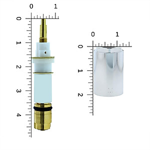 Avalon Mixet Shower Cartridge for Single Tub and Shower Handles, Brass Faucet Stem and Chrome Retainer Nut