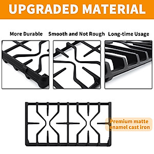 Upgraded WB31X27151 Grate Replacement for GE Stove Parts Range Burner Grate, GE Gas Range Parts Cast Iron Surface Burner Side Grate General Electric Gas Cooktop Parts Stove Top Cooking Grate 1 Pack