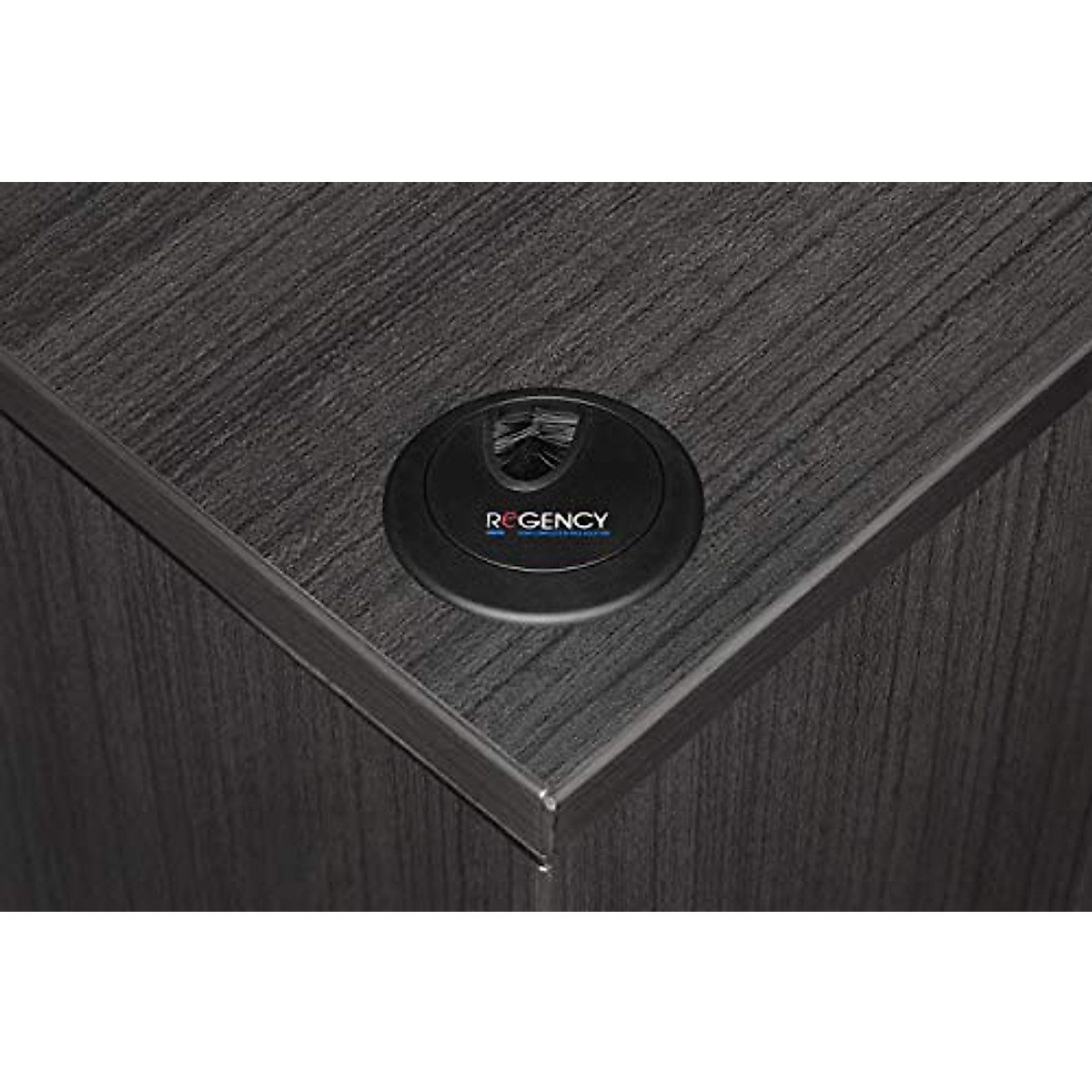 Regency Legacy Double Pedestal Desk with Four Drawers, 60", Ash Grey