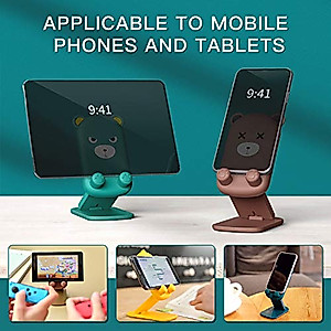 Anpdasi Cell Phone Stand , Fully Foldable, Adjustable Desktop Phone Holder Cradle Dock Compatible with Phone, iPad Mini, Tablets (4-10"), All Phones (Yellow Chick)