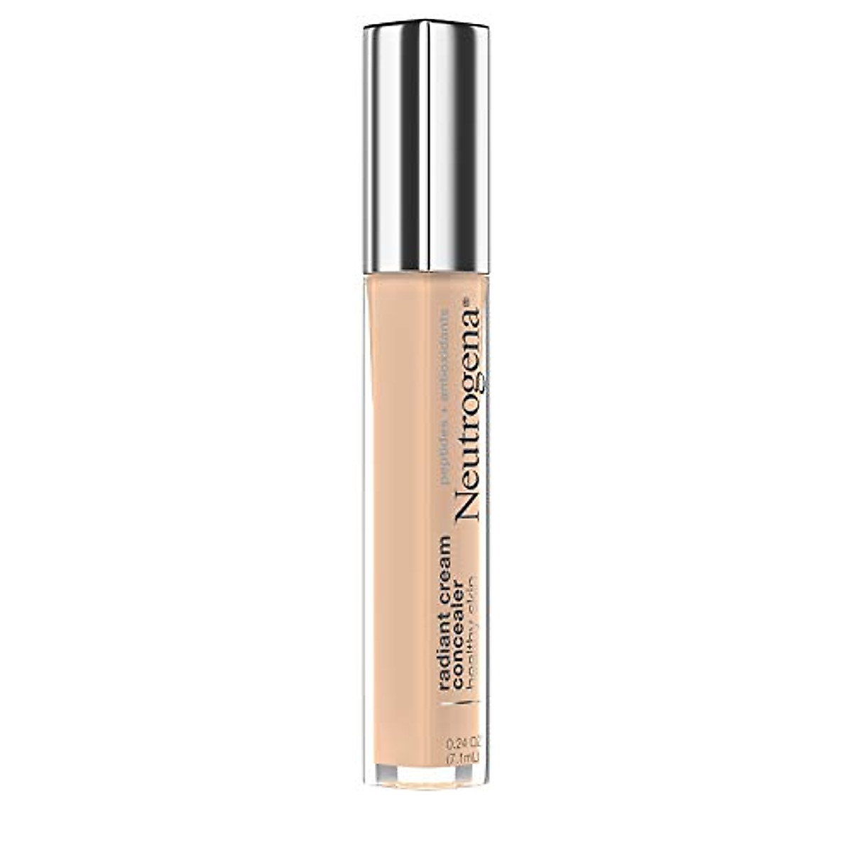 Neutrogena Healthy Skin Radiant Brightening Cream Concealer with Peptides & Vitamin E Antioxidant, Lightweight Perfecting Concealer Cream, Non-Comedogenic, Ecru Light 02 with cool undertones, 0.24 oz